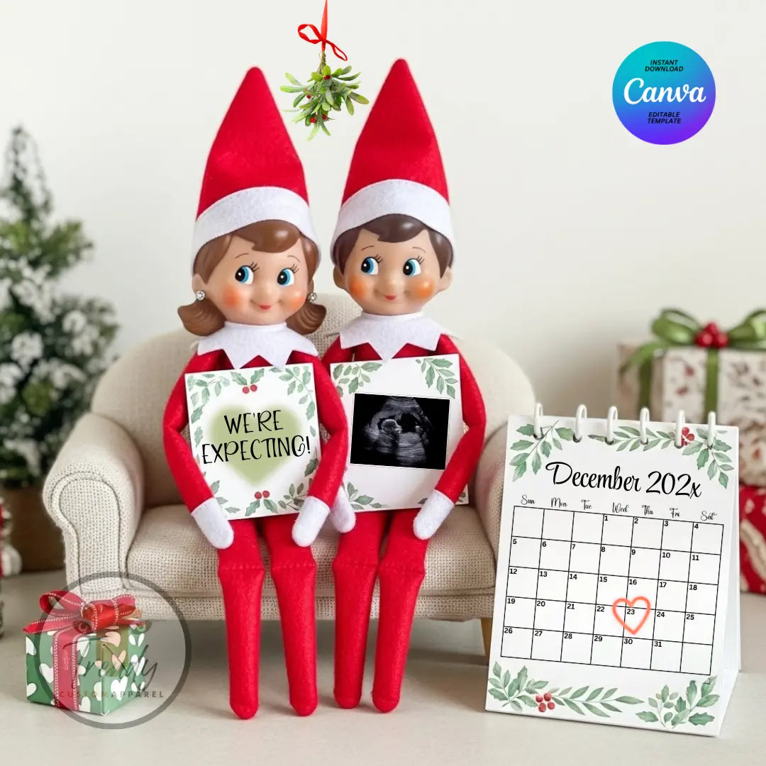 Customizable Elf On The Shelf Pregnancy Announcement